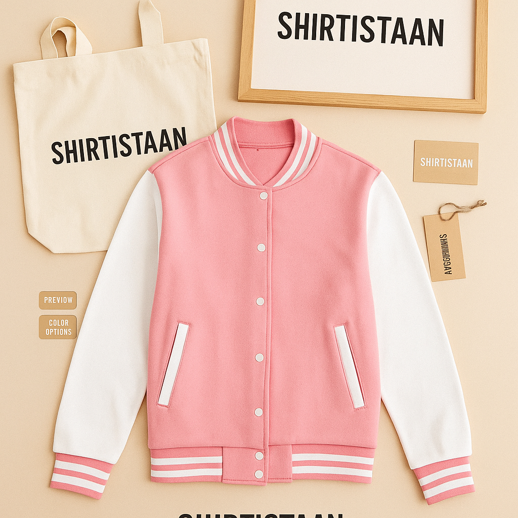 PINK BASEBALL JACKET – Shirtistan